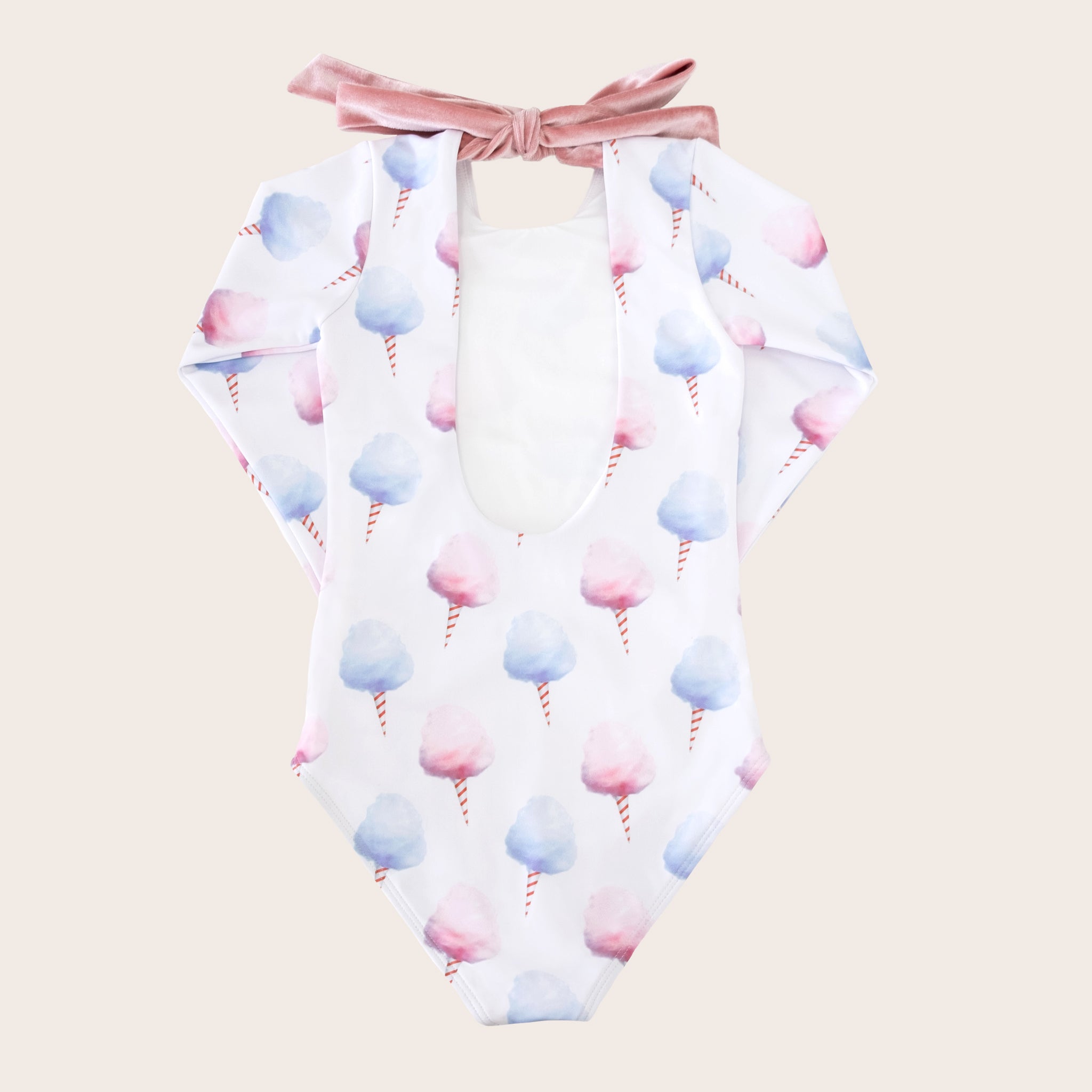 Cotton Candy Girls' One Piece Long Sleeve Swim - Retro Kids' Swimwear ...