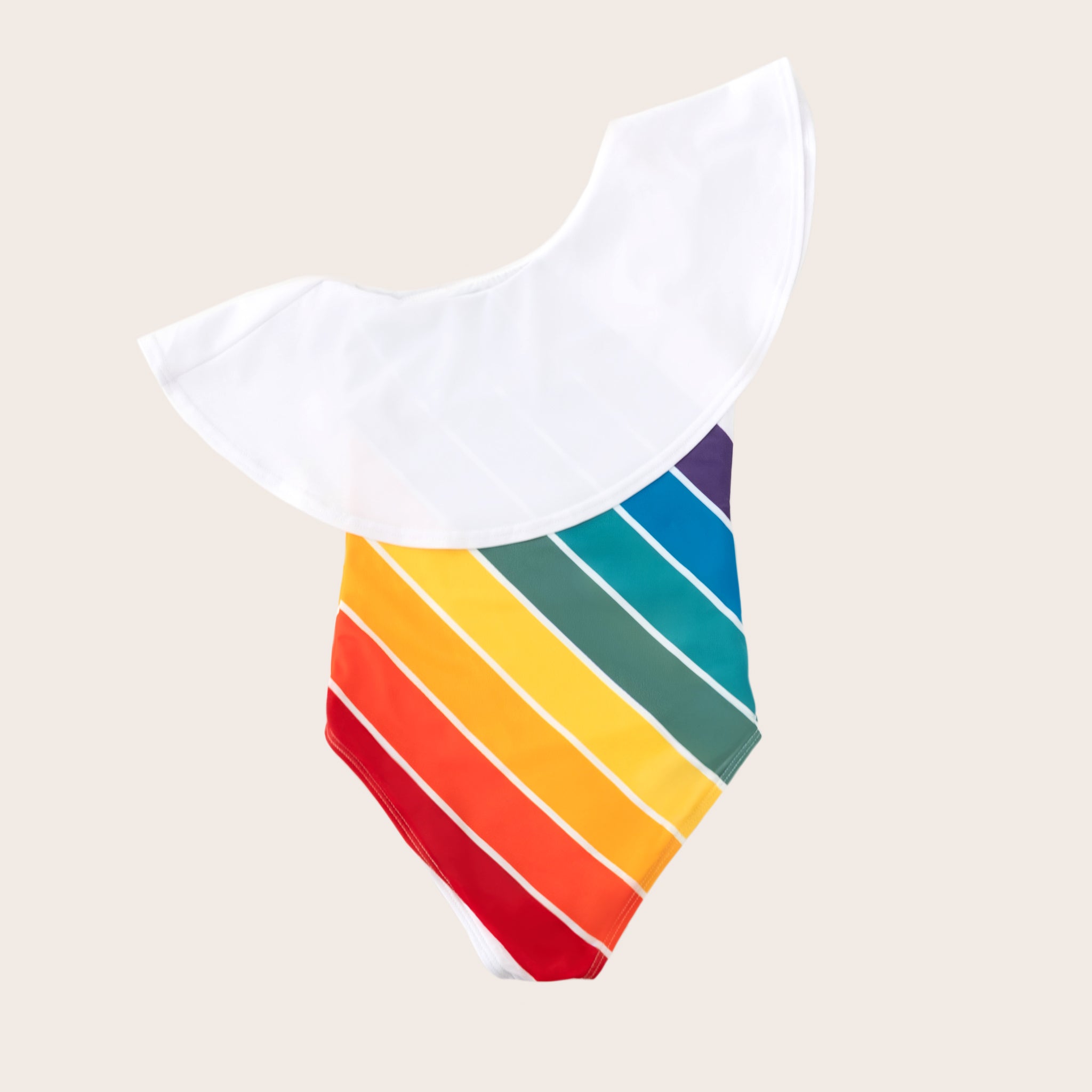 Forever Summer Rainbow One Shoulder Ruffle | Retro-Inspired Children's ...