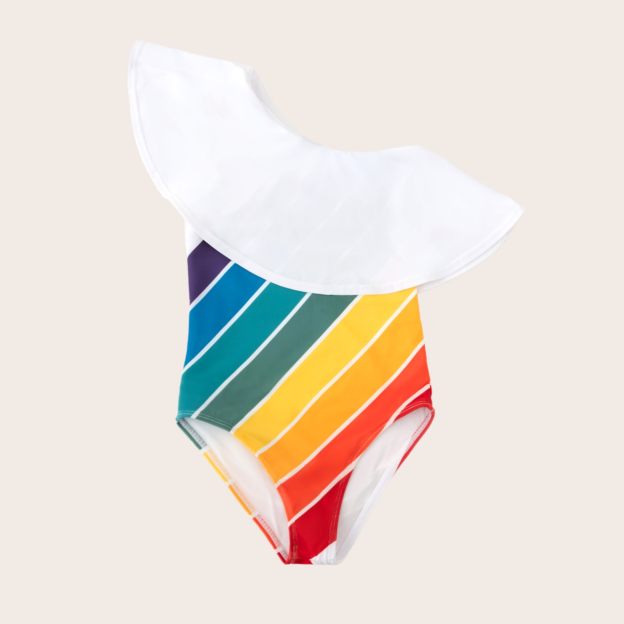 Forever Summer Rainbow One Shoulder Ruffle | Retro-Inspired Children's ...