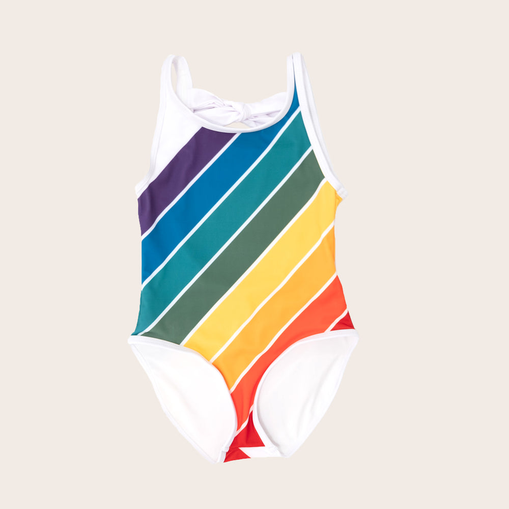 Forever Summer Rainbow Girls' One Piece Tank - Retro Kids' Swimwear ...